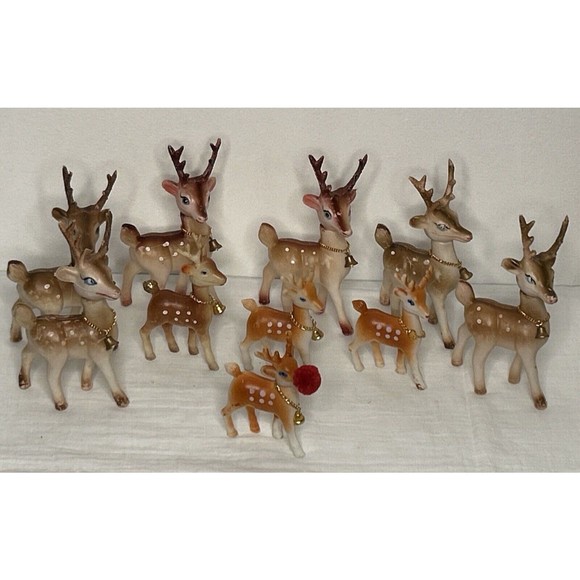Holiday | Set Of 1 Vintage Hollow Plastic Reindeer Deer Buck Figurines ...